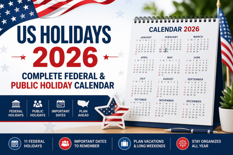 Federal Holidays 2026 USA – Full US Holidays 2026 Calendar